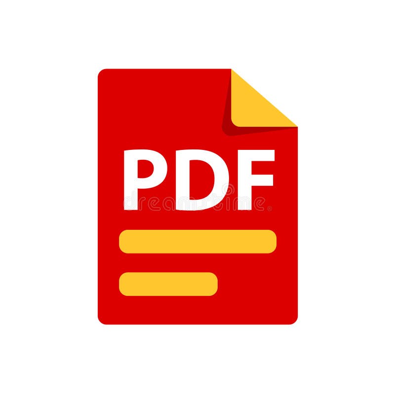 Vector Red Icon PDF. File Format Extensions Icon Stock Vector ...