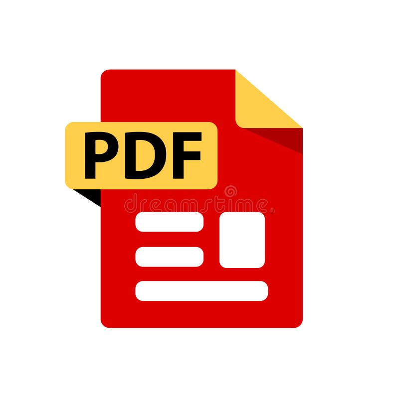 Vector Red Icon PDF. File Format Extensions Icon Stock Vector ...