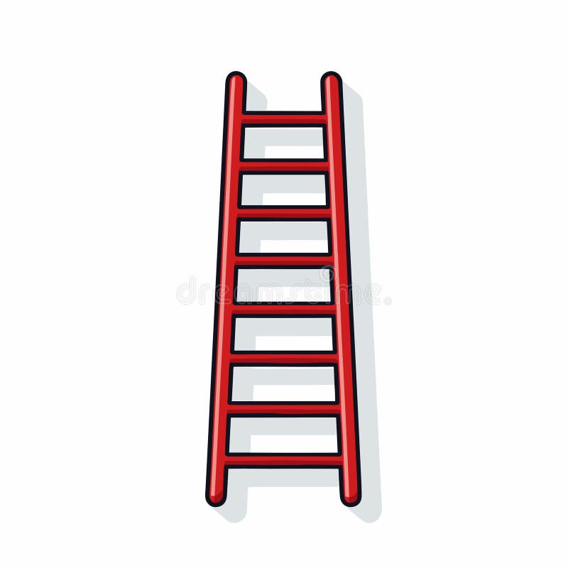 Ladder Leaning Vector Stock Illustrations – 75 Ladder Leaning Vector ...