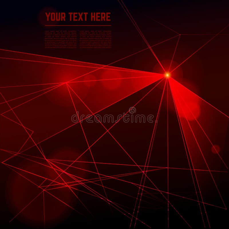 Random Abstract Red Laser Beams Light Isolated on Transparent Black ...
