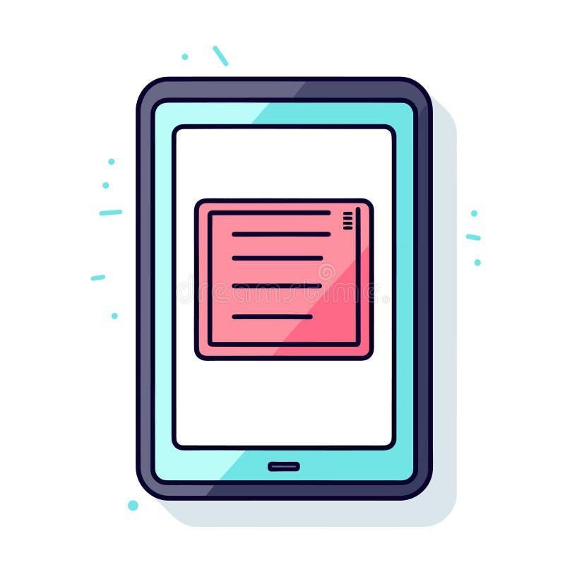 Vector of a Red Mailbox on a Metal Pole, a Symbol of Communication and ...