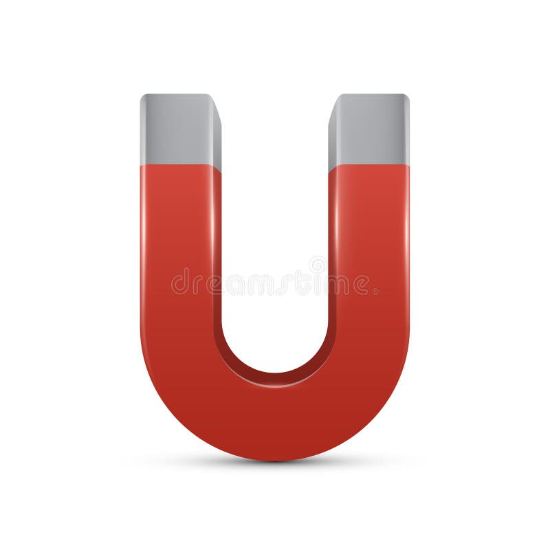 Vector Red Permanent Magnet Stock Vector - Illustration of gravity ...