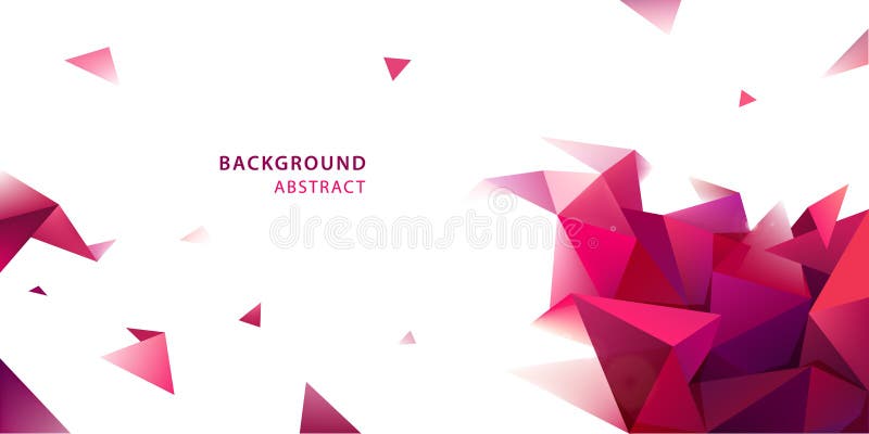 Vector Red Polygon Abstract Shape, Horizontal Orientation Triangular ...
