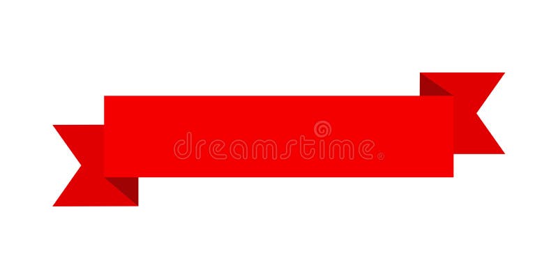 Red Ribbon Banner Vector
