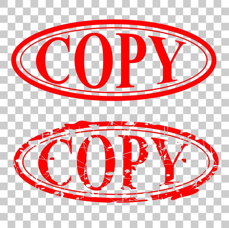 Red Rubber Stamp, Copy at Transparent Effect Background Stock Vector ...