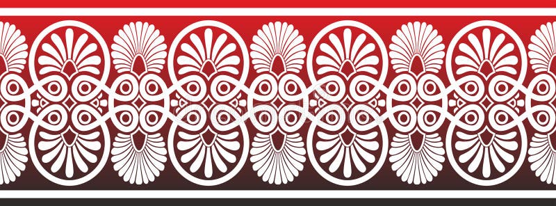 Vector Red S Ancient Greece Seamless Ornament. Stock Vector ...