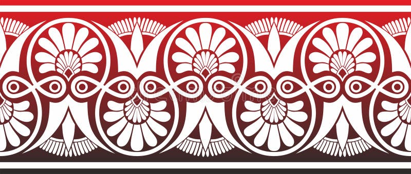 Vector Red S Ancient Greece Seamless Ornament. Stock Vector ...