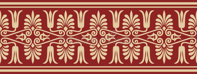 Vector Red S Ancient Greece Seamless Ornament. Stock Vector ...