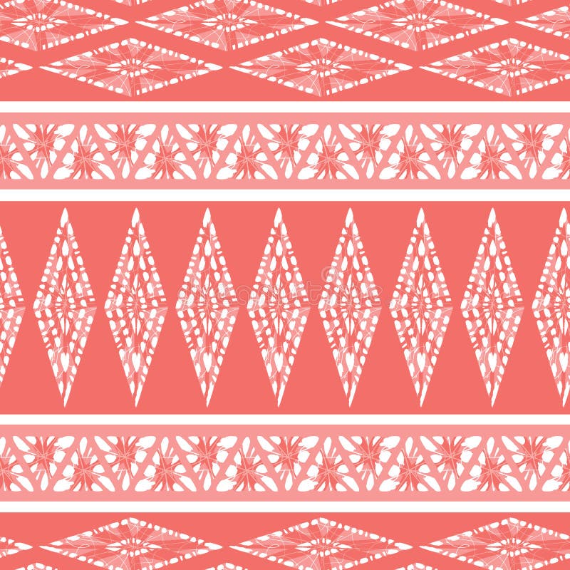 Vector Red Shibori Diamond and Triangle Stripes Abstract Seamless ...