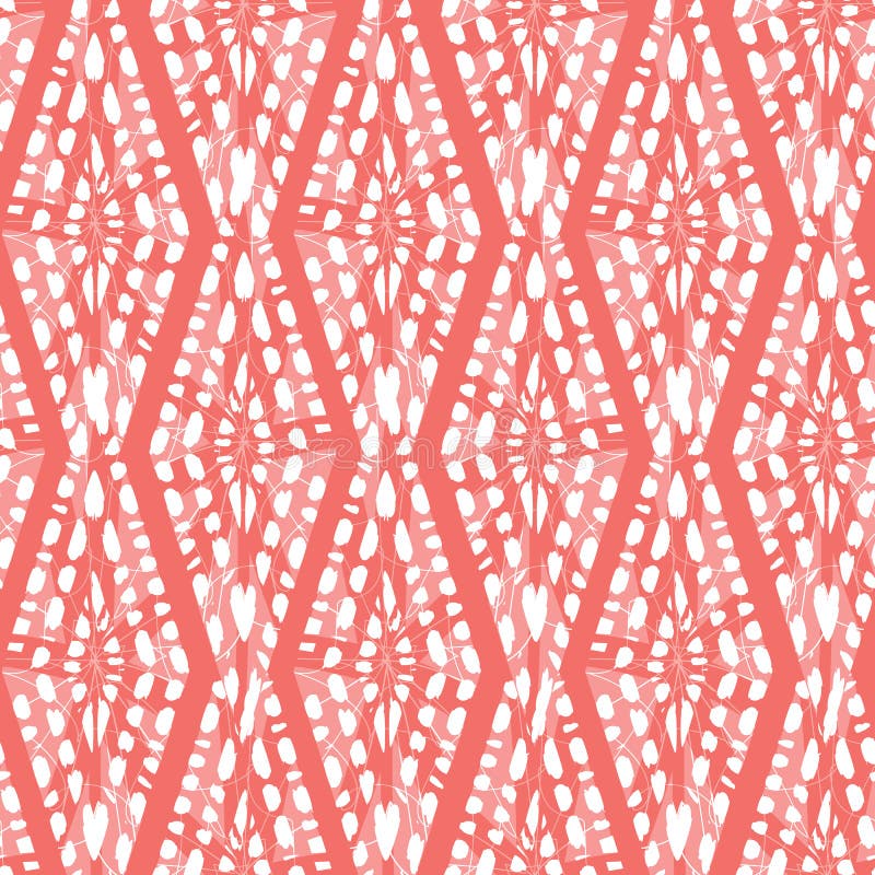 Vector Red Shibori Monochrome Vertical Diamonds Zig Zag Seamless ...