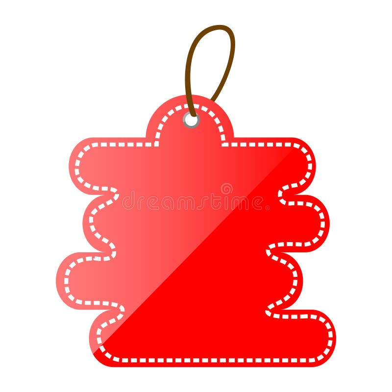 Vector Red Shining Blank Abstract, Rounded Corner Tag, Isolated on ...