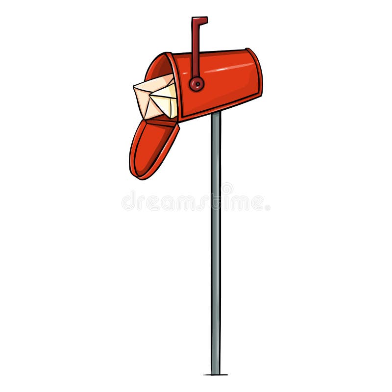 Cartoon mailbox stock vector. Illustration of inside - 21997937