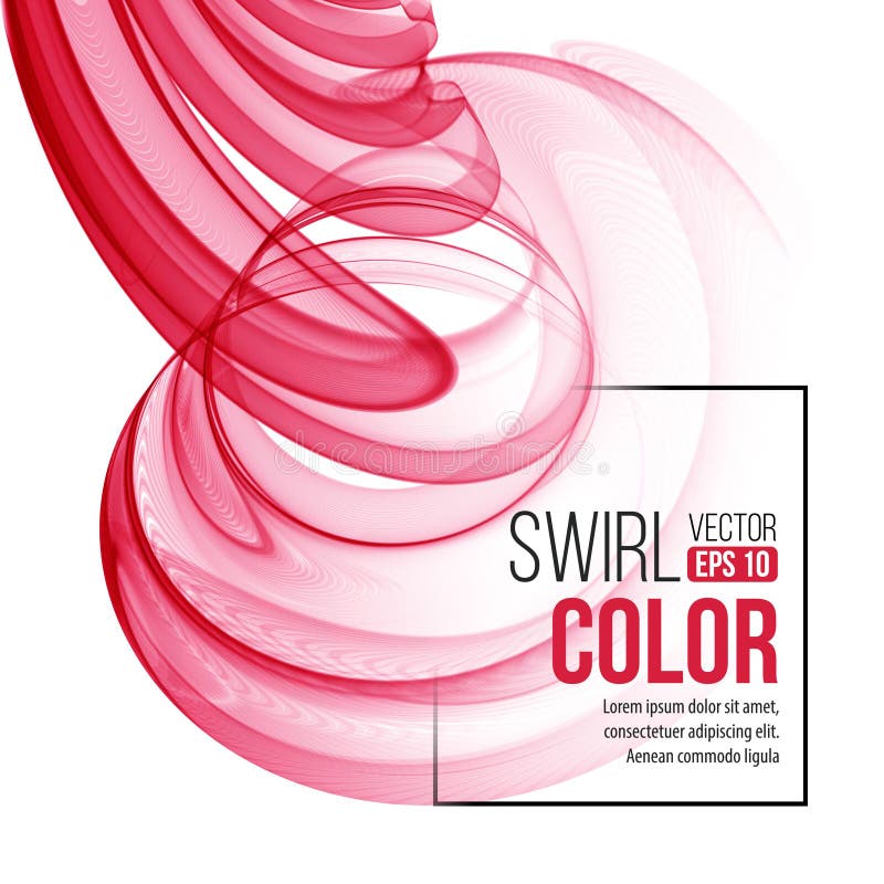 Vector Red Swirl Line Abstract Background. Vector Stock Vector ...