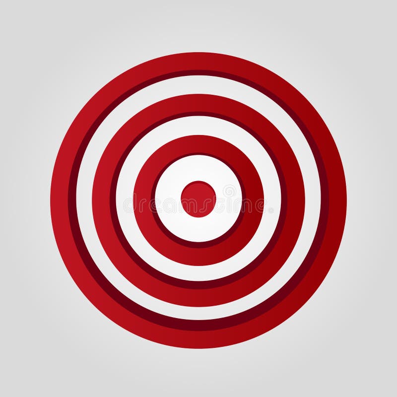 Vector red target stock vector. Illustration of direction - 48035954
