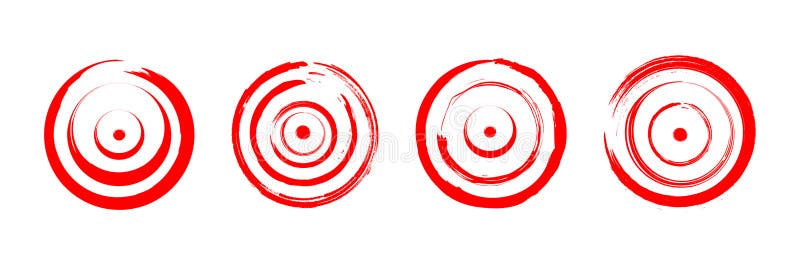Vector Red Target Painted with Paint. Stock Vector - Illustration of ...