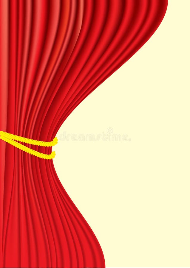 Theater red curtains. Mesh stock vector. Illustration of vector - 30015744