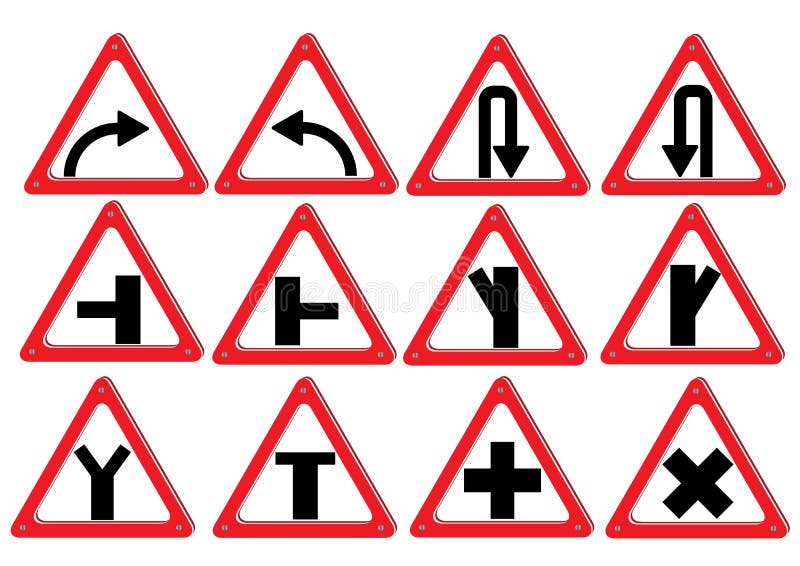 Red Blank Rectangle Traffic Sign Stock Illustration - Illustration of ...