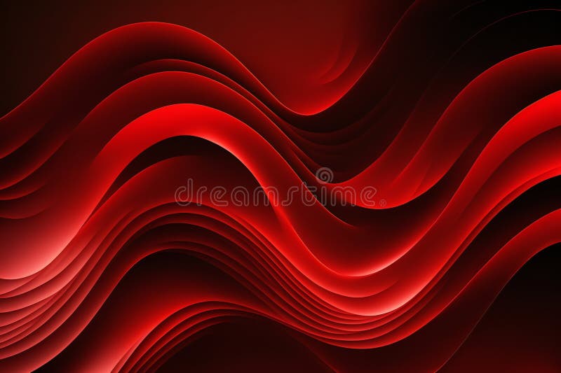 Vector Red Wavy Curve Flow Motion, Abstract, Backgrounds Stock ...