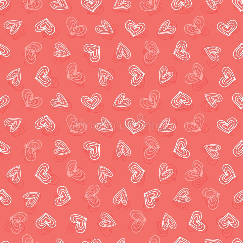 Vector Red Wireframe Hearts Repeat Pattern. Suitable for Valentines ...