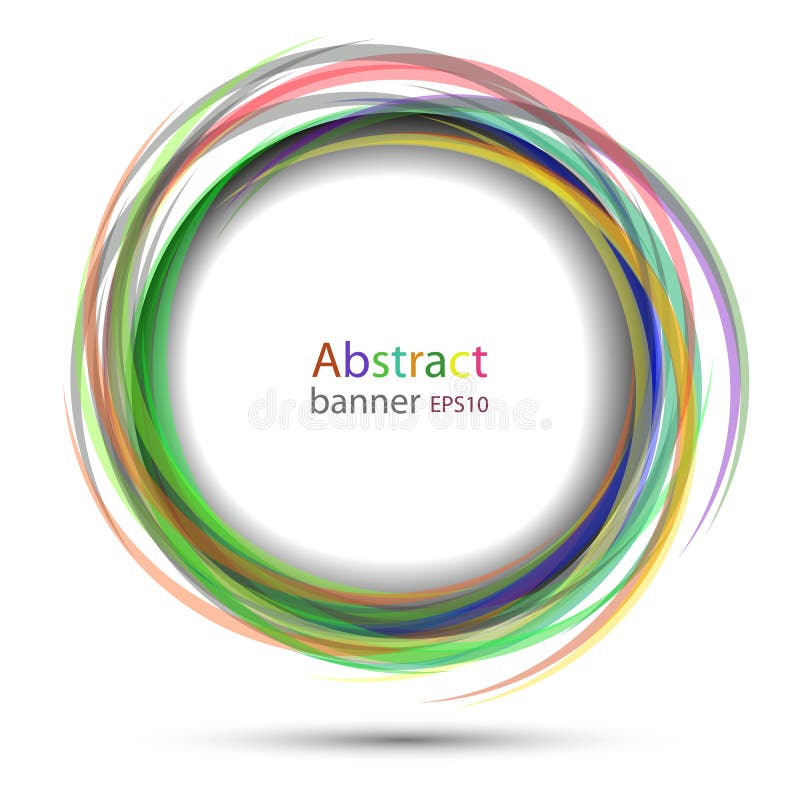 Vector Redondo Abstracto De La Bandera Colorido Ilustración del Vector ...