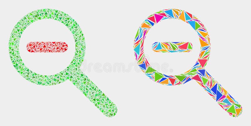 Vector Reduce Scale Mosaic Icon of Triangle Items Stock Vector ...