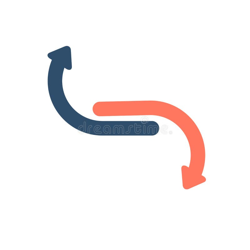 Vector Refresh Icon. Red and Blue Arrows. Stock Vector Illustration ...