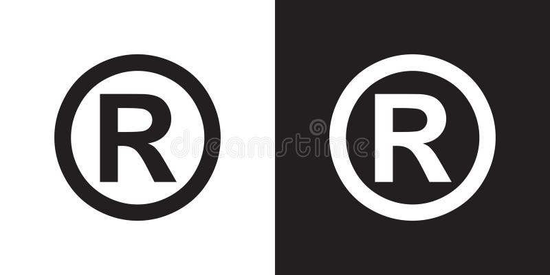 Vector Registered Trademark Symbol Black and White Stock Illustration ...