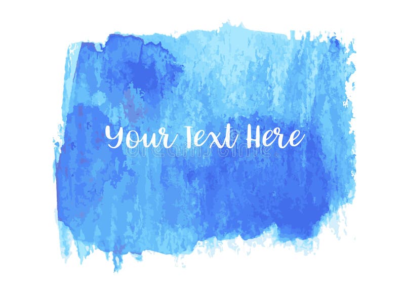 Rectangle Shaped Blue Watercolor Background with Blank Copyspace Stock ...