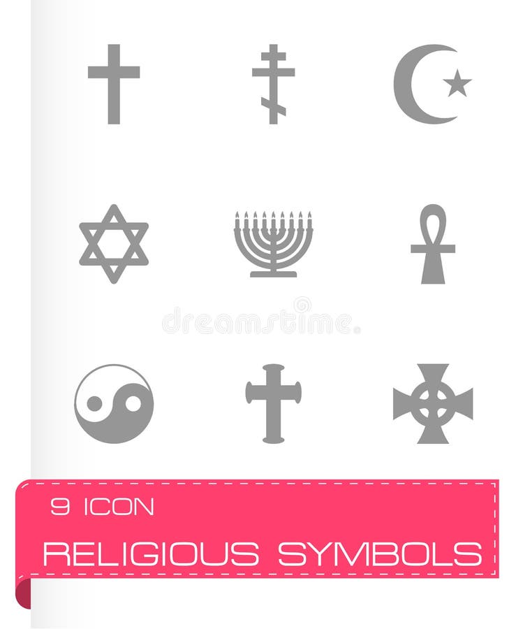 Vector Religious Icons Collection Stock Vector - Illustration of ...