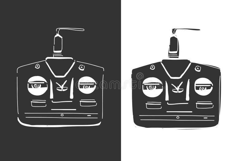 Vector Remote for Rc Racing. Hand Drawn Illustration. Stock Vector ...