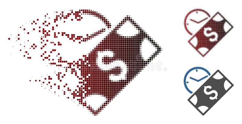 Broken Pixel Halftone Rent Payment Icon Stock Vector - Illustration of ...