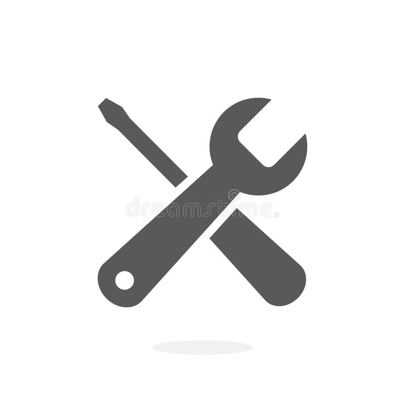 Vector Repair Time Flat Icon Illustration Stock Vector - Illustration ...