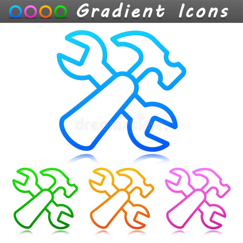 Vector Hammer Cartoon Icon Isolated Stock Vector - Illustration of ...