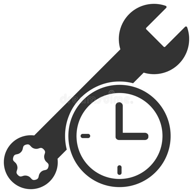 Vector Repair Time Flat Icon Illustration Stock Vector - Illustration ...