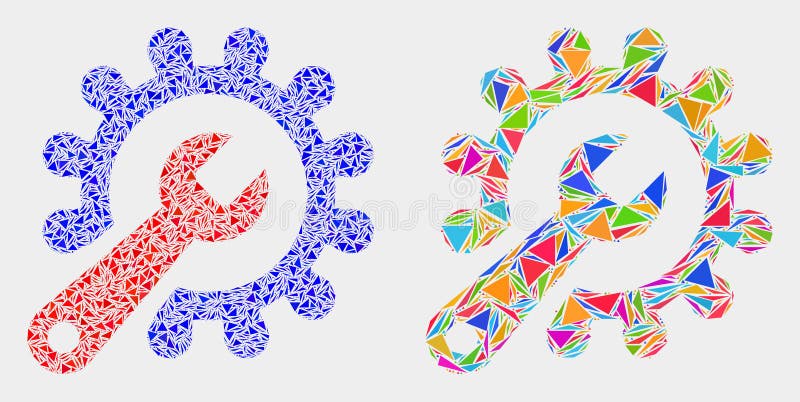 Vector Repair Tools Mosaic Icon of Triangles Stock Vector ...