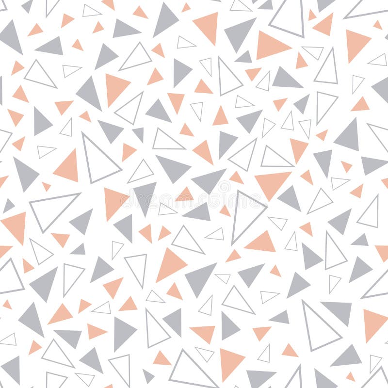 Vector Repeat Pattern with Grey Orange Triangles Stock Vector ...