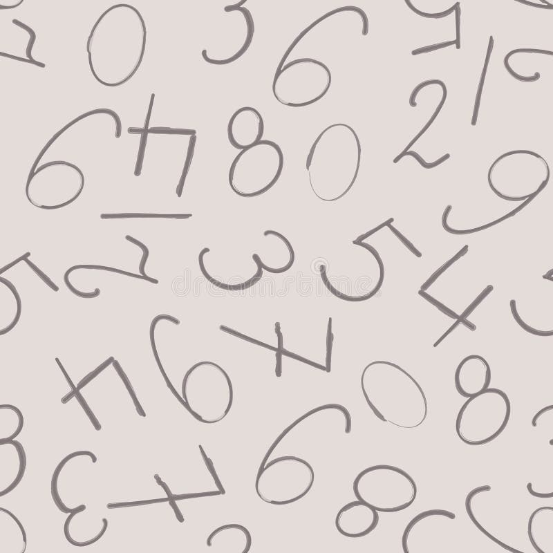 Vector Repeat Seamless Numbers Pattern Print Background Stock Vector ...