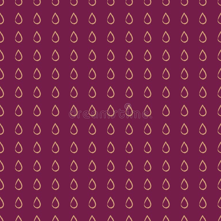 Hand Drawn Vector Seamless Repeating Pattern with Raindrop Shapes in ...