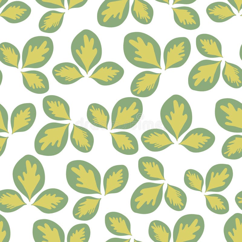 Green Leaves Repeat Pattern. Vector Seamless Pattern. Stock Vector ...