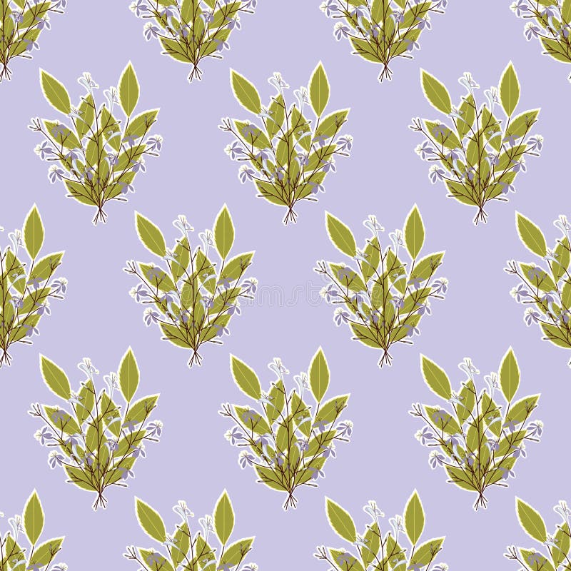 Small Bouquet Flowers Pattern with Abstract Elements Stock Vector ...