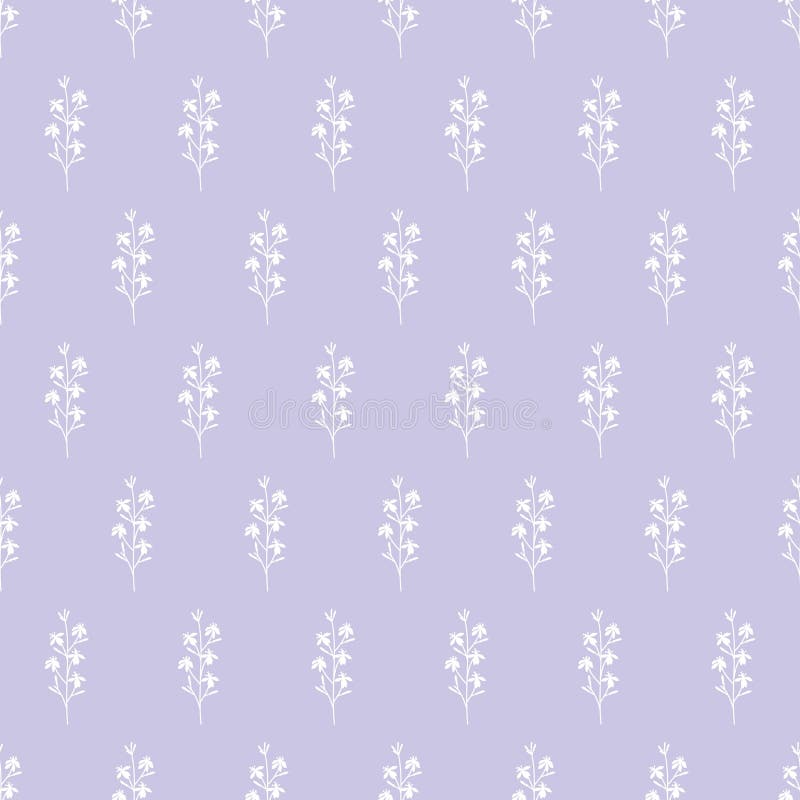 Vector Repeat Seamless Pattern with Small Flowerson Light Purple ...