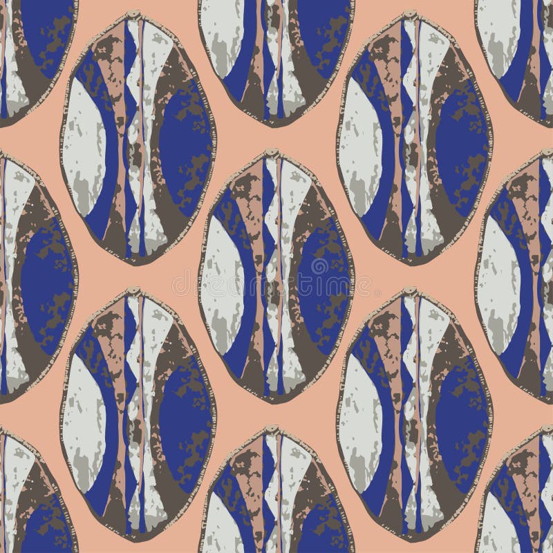 Vector Repeated Seamless Pattern of Vintage Shields Stock Vector ...