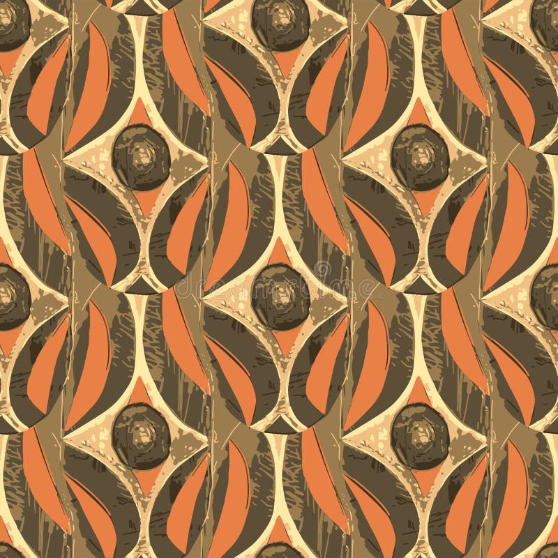 Vector Repeated Seamless Pattern of Vintage Shields Stock Vector ...