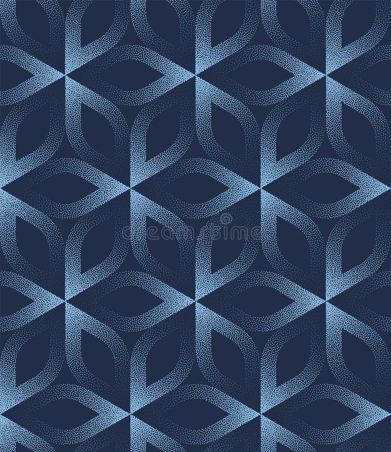 Vector Repeating Pattern of Geometric Shapes Dark Blue Abstraction ...