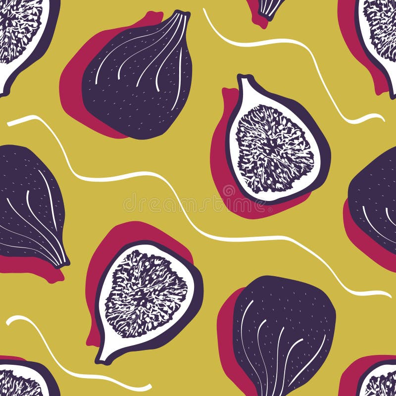 Set of Stylized Figs Isolated Stock Vector - Illustration of isolateds ...