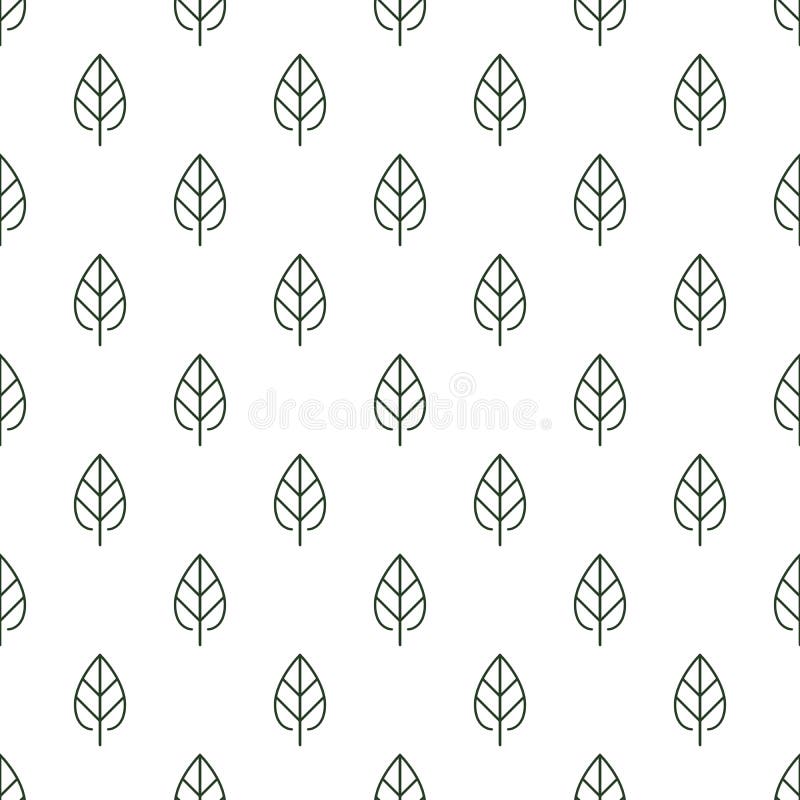 Vector Repeating Texture with Stylized Leaves Seamless Pattern. Graphic ...