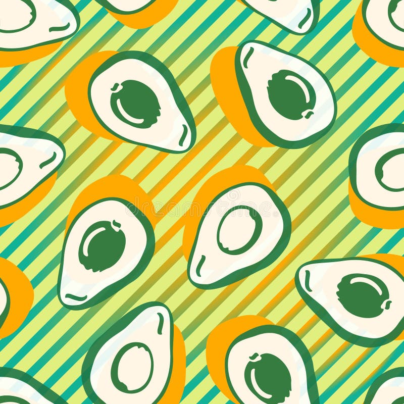 Avocado Repeating Pattern Stock Illustrations – 322 Avocado Repeating ...