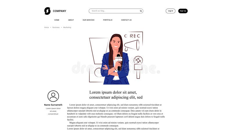 Vector Reportage in Shadow of Sharp Lines Style . Editable Illustration ...