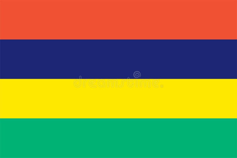 Mauritius officially flag stock vector. Illustration of symbol - 163534176