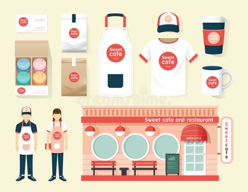 Vector Restaurant Cafe Set Shop Front Design, Flyer, Menu. Stock Vector ...